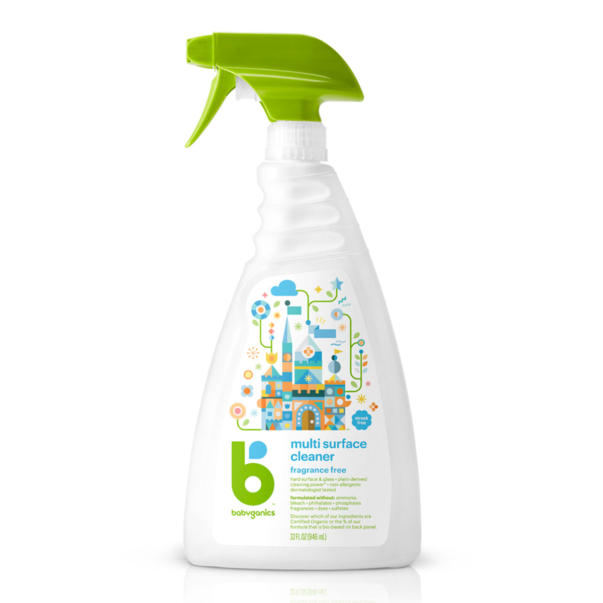multi surface cleaner, fragrance free, 946ml – babyganics singapore